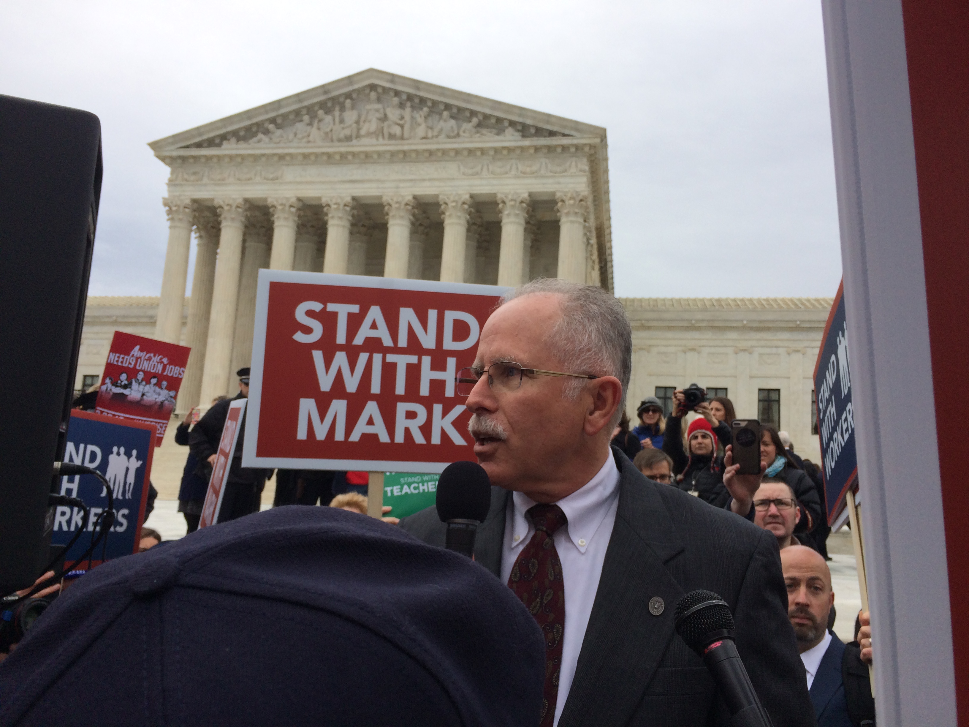 Supreme Court Surrounded During Case Against Mandatory Union Dues ...